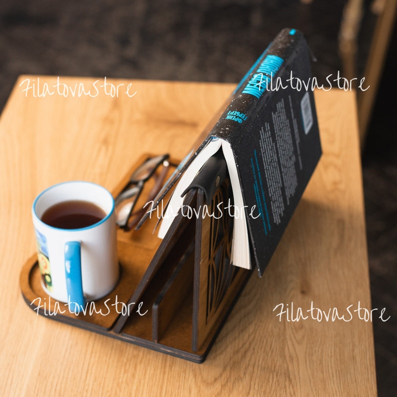 Wooden Book Page Holder, Book Caddy, Book Stand Wood, Book Holder for ...