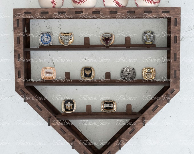 FREE SHIPPING Large Baseball Display Shelf, Holds 20 Baseballs and 16 ...