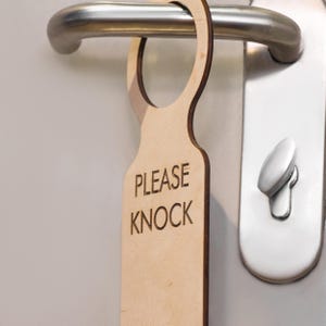 Please Knock Sign, Door Handle Sign, Session in Progress Sign, in ...