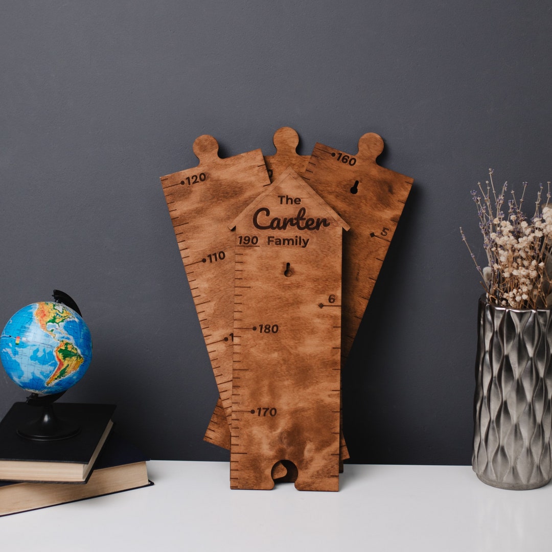 Personalized Wooden Growth Chart, Family Height Ruler, Custom Baby ...