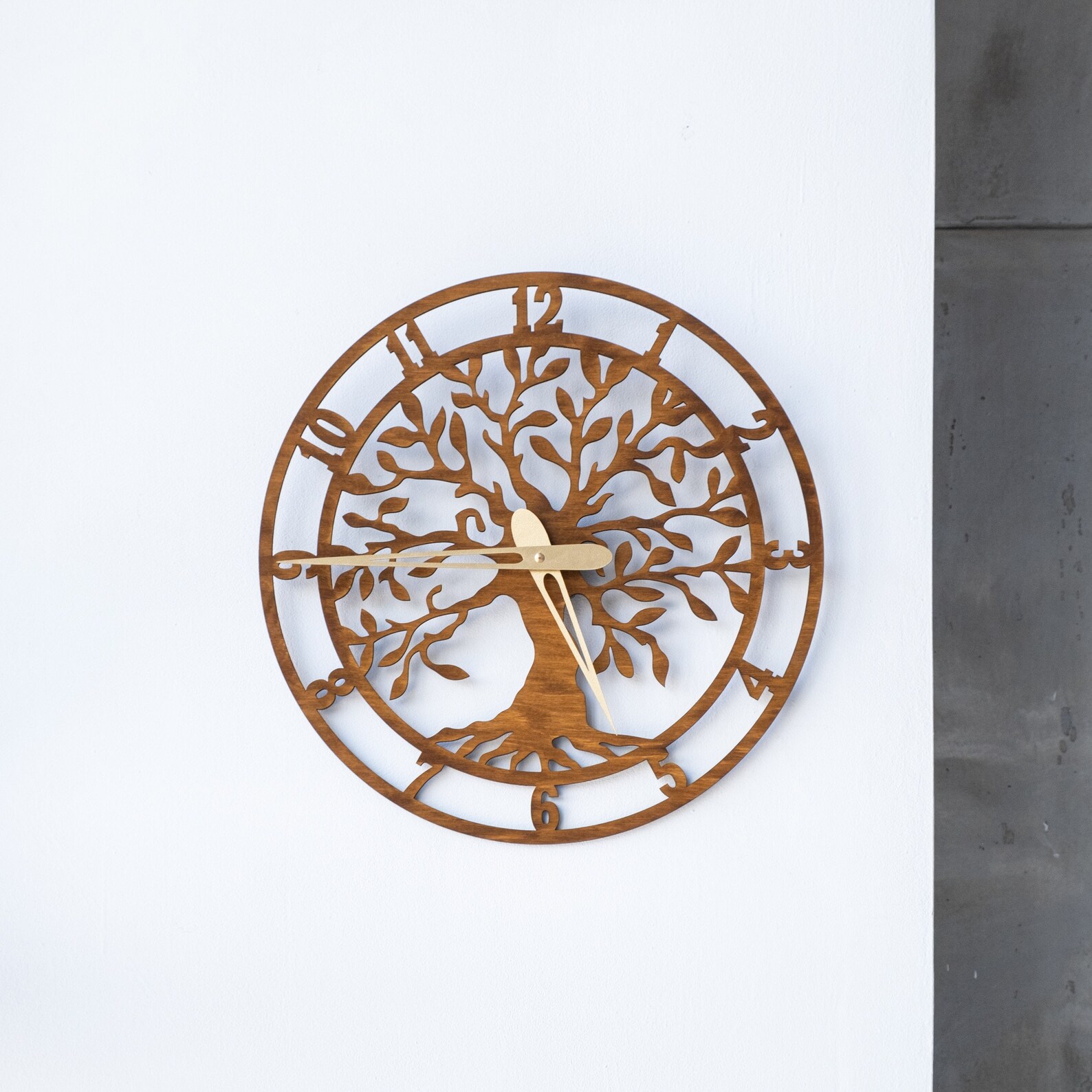 Large Tree of Life Clock, Tree Clock, Celtic Wall Clock, Wooden Wall ...