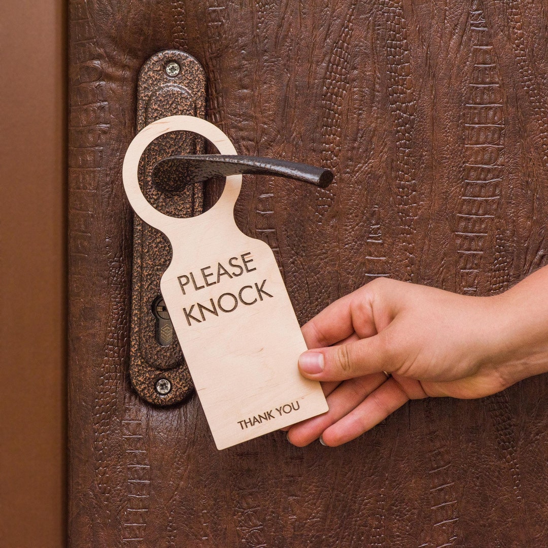 Please Knock Door Sign, Door Sign Session in Progress, Hotel Door Sign ...