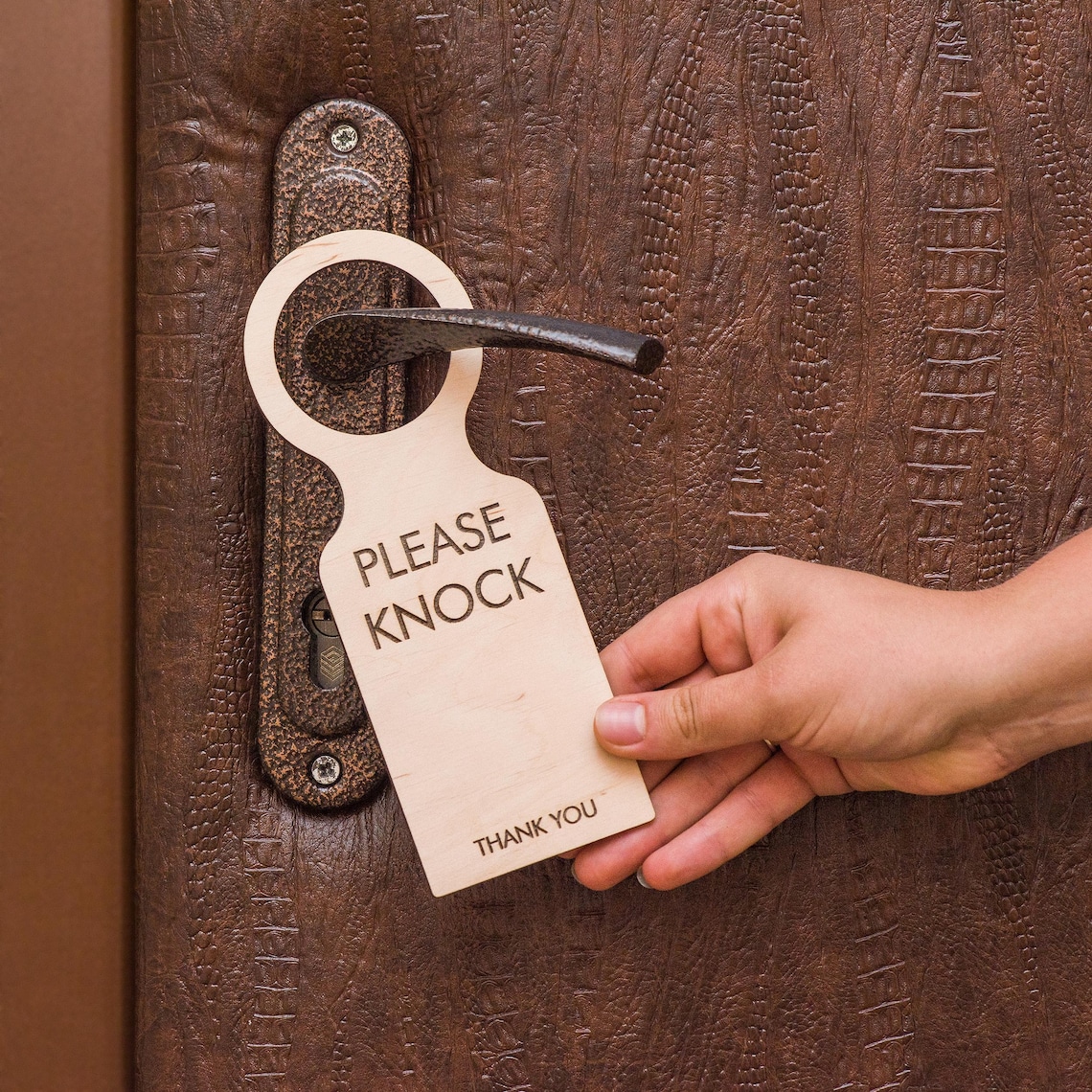 Please Knock Sign, Door Handle Sign, Session in Progress Sign, in ...