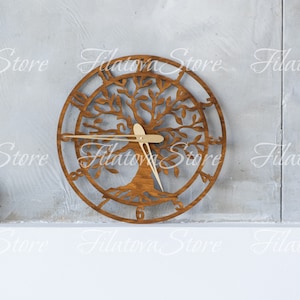 Tree of Life Clock, Celtic Wall Clock, Wooden Wall Clock, Wall Clock ...
