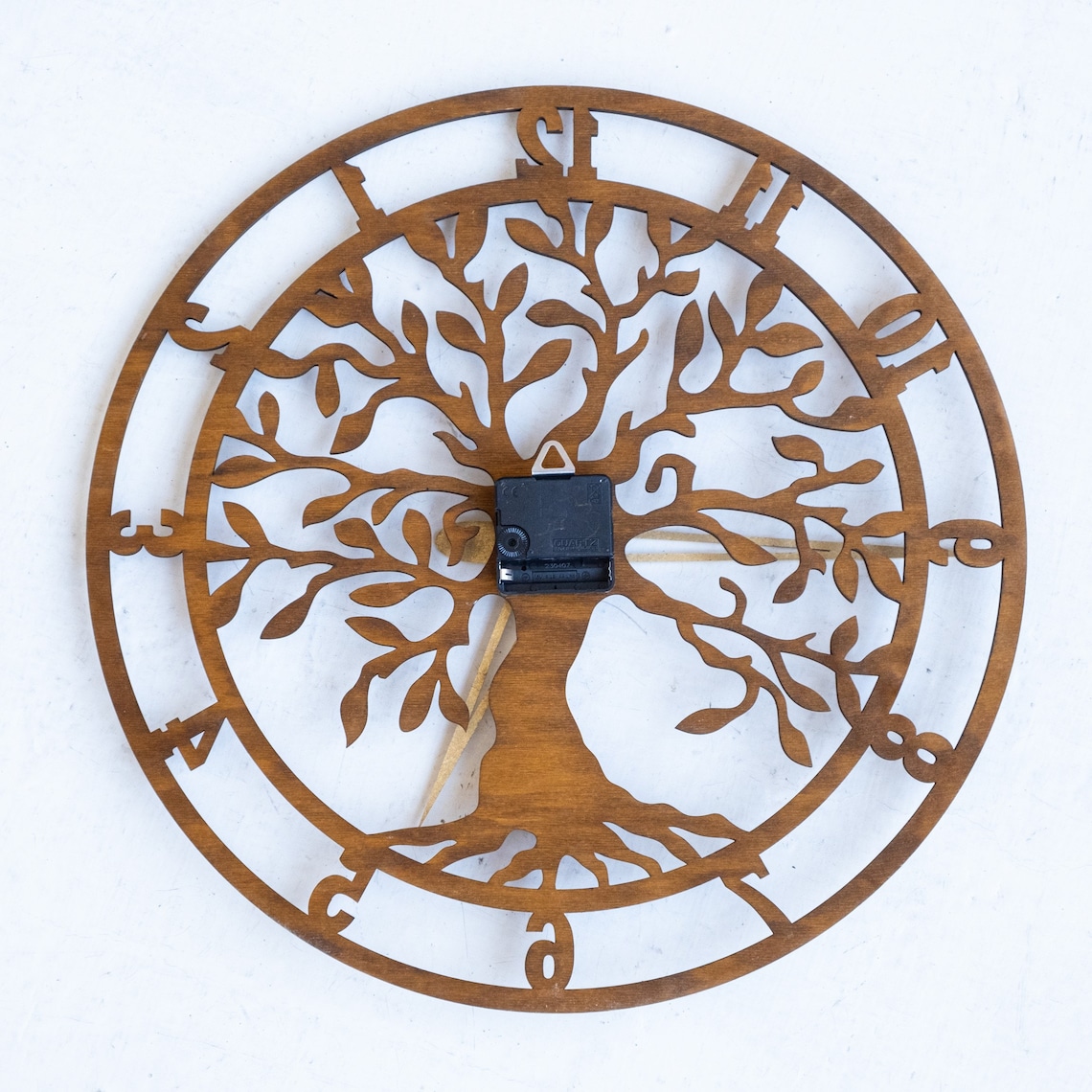Large Tree of Life Clock, Tree Clock, Celtic Wall Clock, Wooden Wall ...
