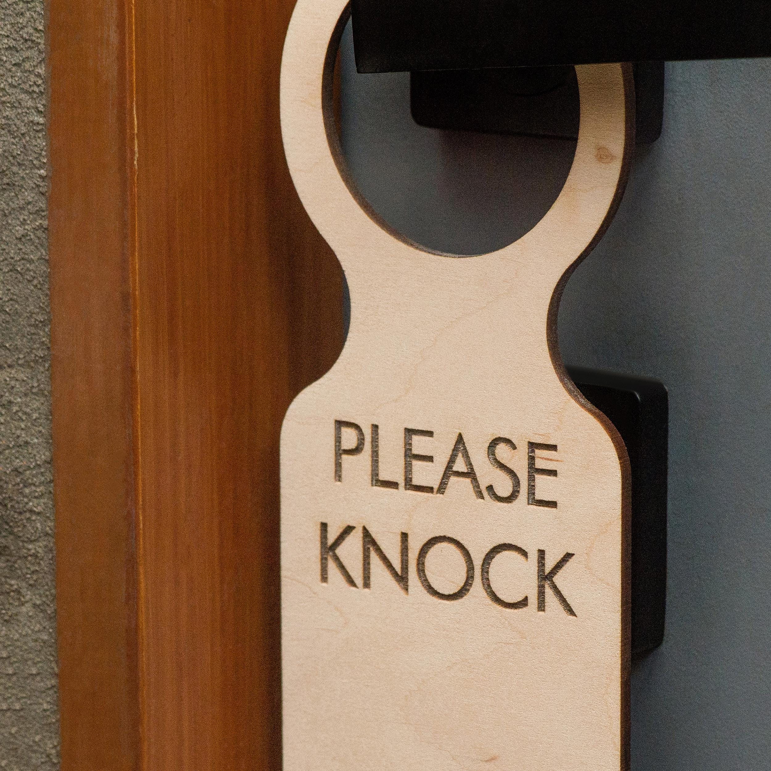 Please Knock Sign, Door Handle Sign, Session in Progress Sign, in ...