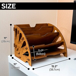 Wood Desk Organizer, Office Desk Organizer,desktop Storage,document ...