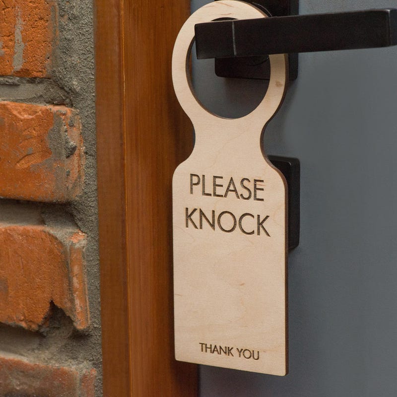 Please Knock Sign - Etsy
