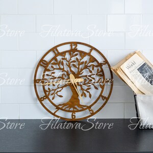 Large Tree of Life Clock, Tree Clock, Celtic Wall Clock, Wooden Wall ...