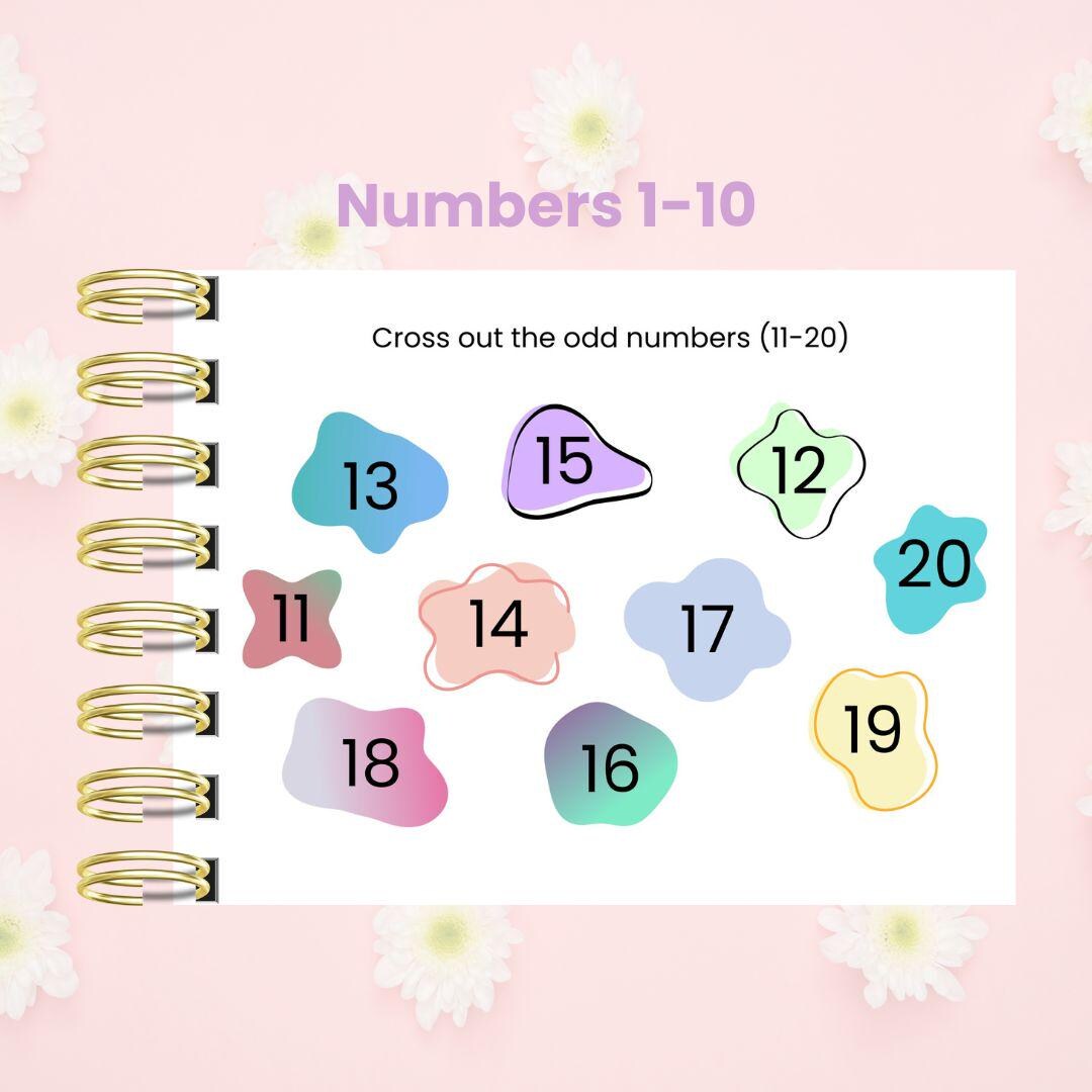Numbers 1–10 Activity, Pack Printable Preschool & Kindergarten, Math ...