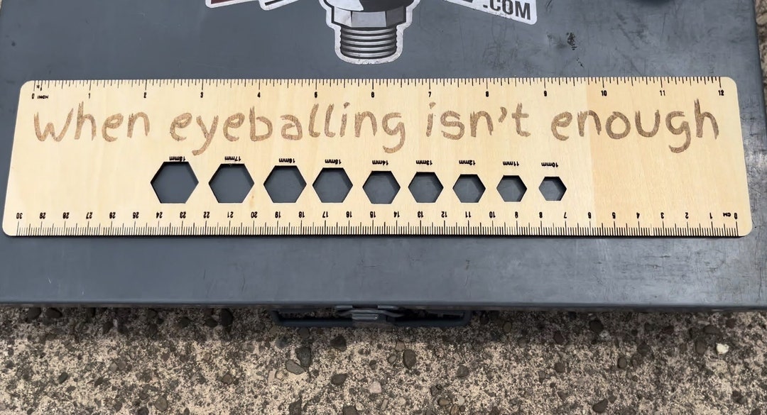 Mechanic's Ruler - Custom Ruler - Bolt Size Reference - Hand Tools - Etsy