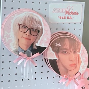 Ateez Fanmade Bow Medium Pickets | Kpop Concert Picket - Etsy