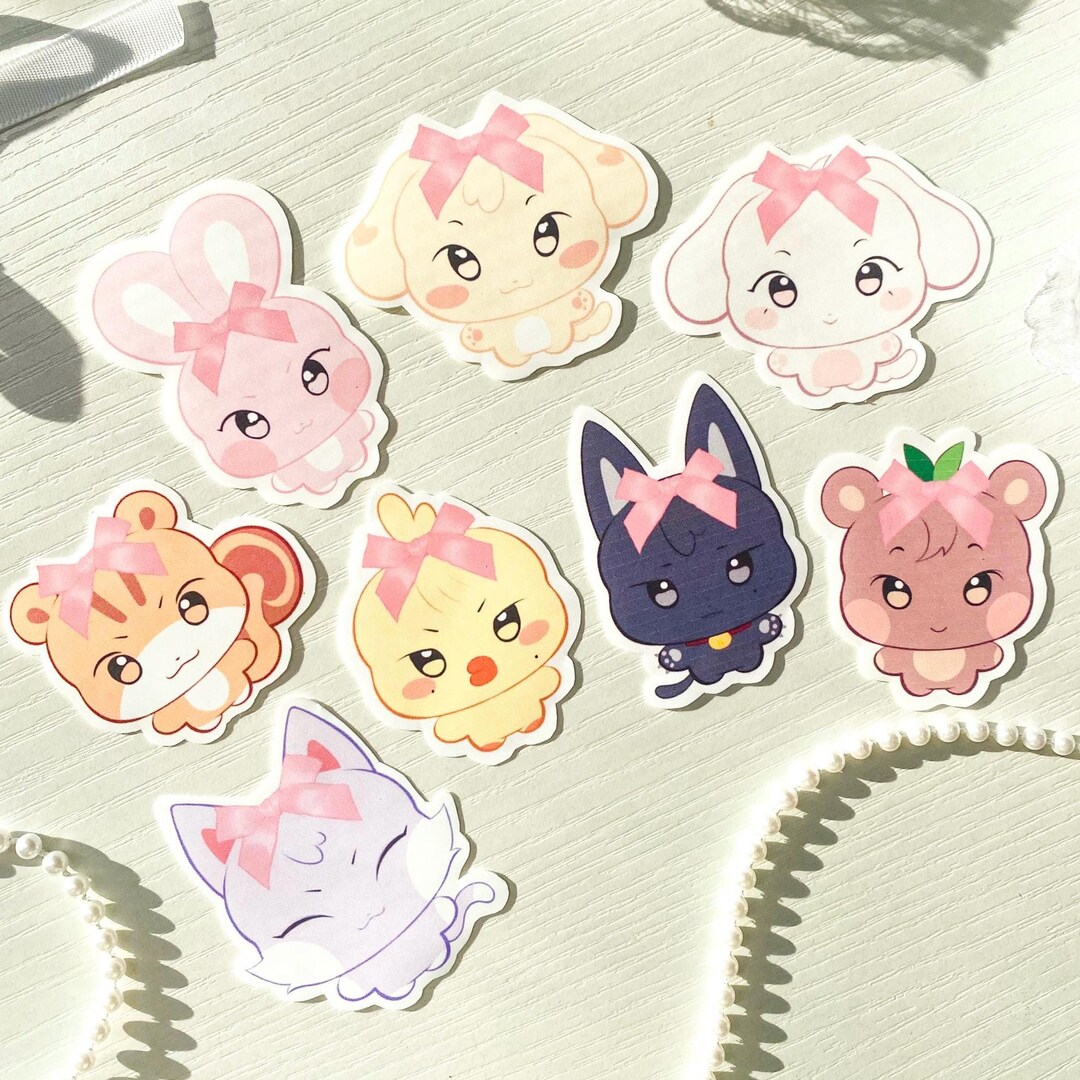 Ateez BOW-TEEZ Aniteez Stickers | Kpop Stickers - Etsy