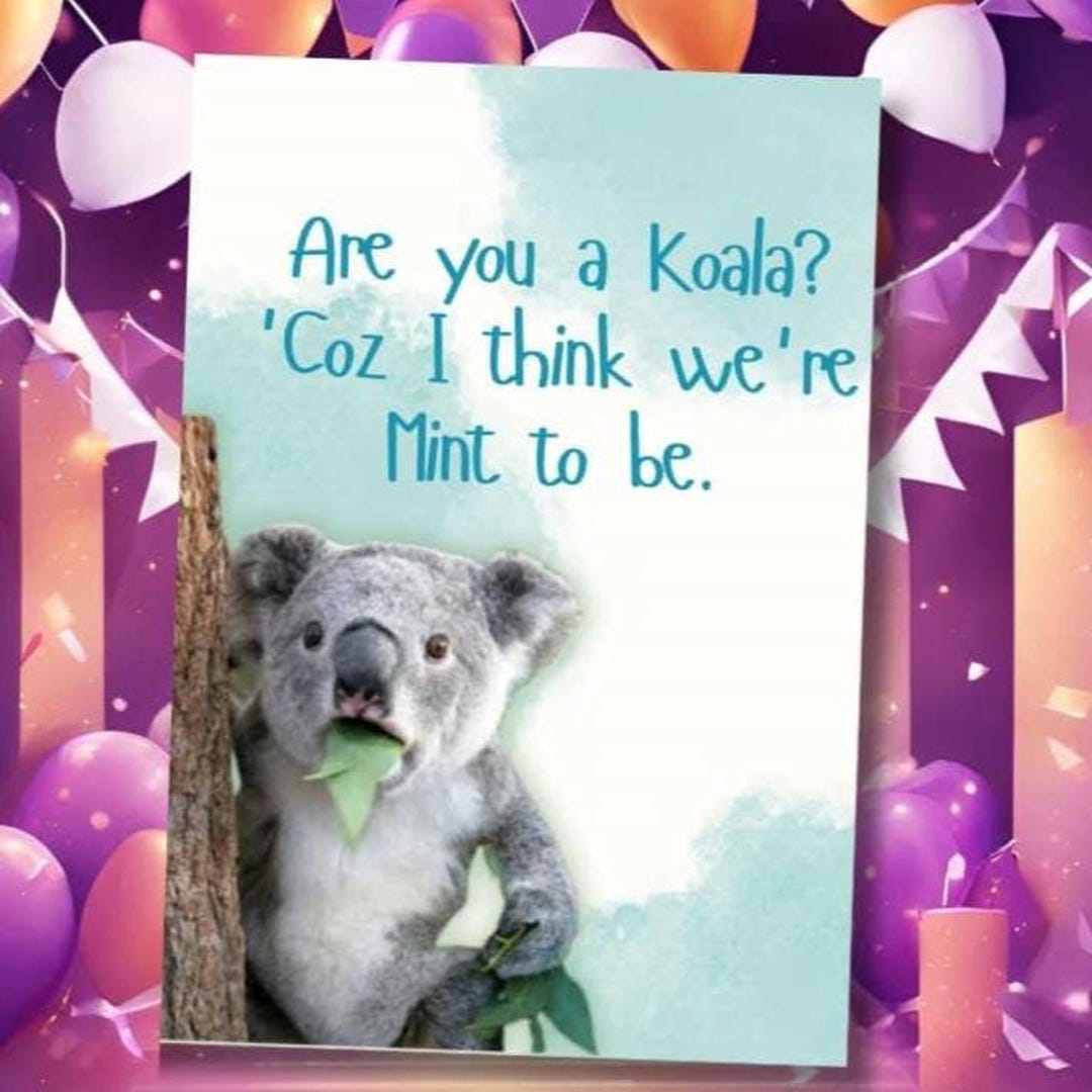 Sweet Koala Card Digital Download Printable Cute Koala Greeting Card ...