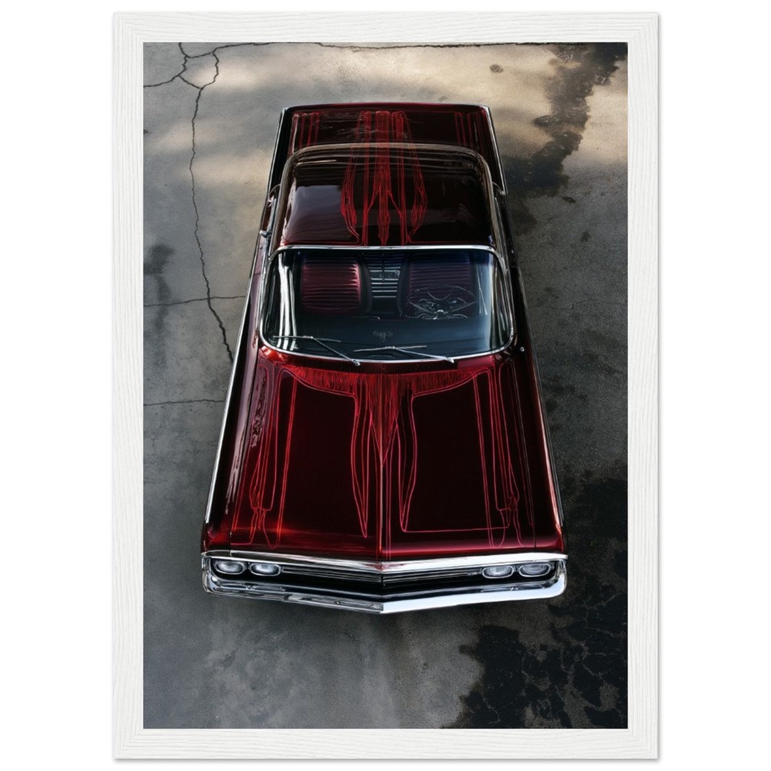 Low Rider - Lowrider- LA - Los Angeles - Pinstripe - Cherry Red - Candy ...