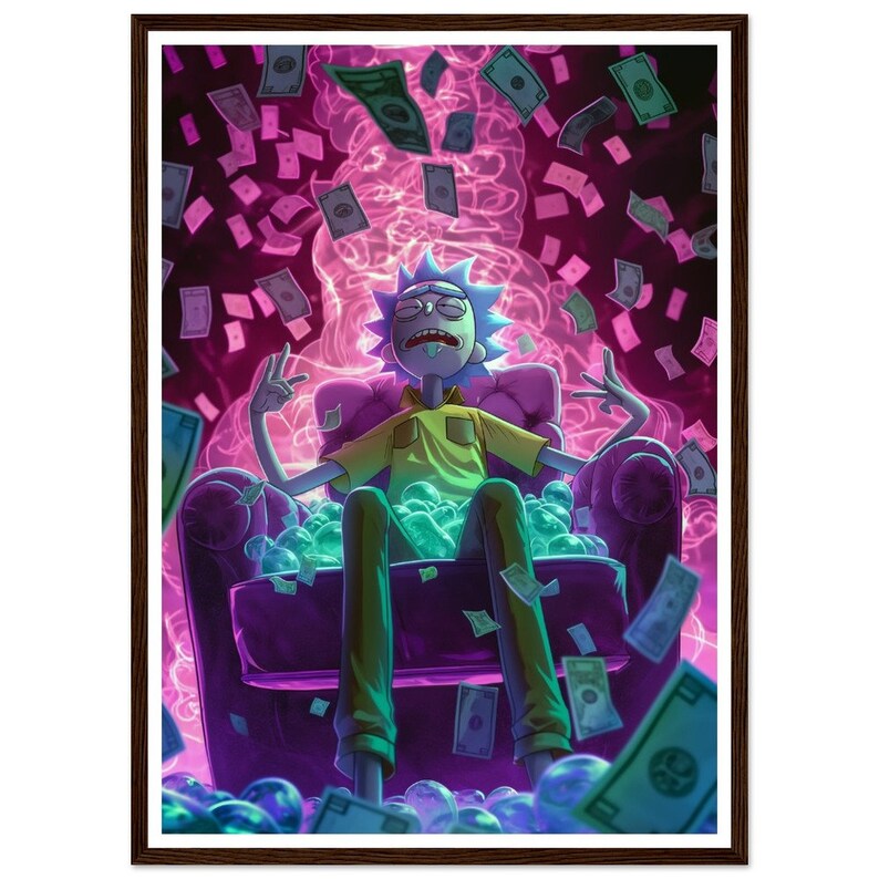 Trippy Rick Cash Gangsta Rick Cartoon Poster - Etsy