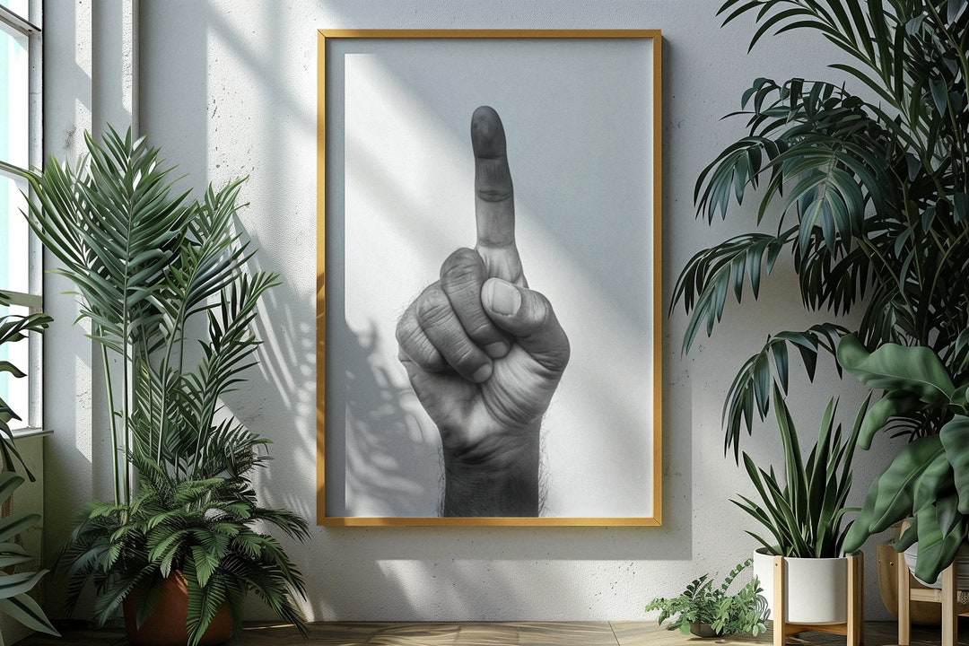 1 Finger Poster - Wall Decoration - Muslim - Hand Sign - Pointing ...
