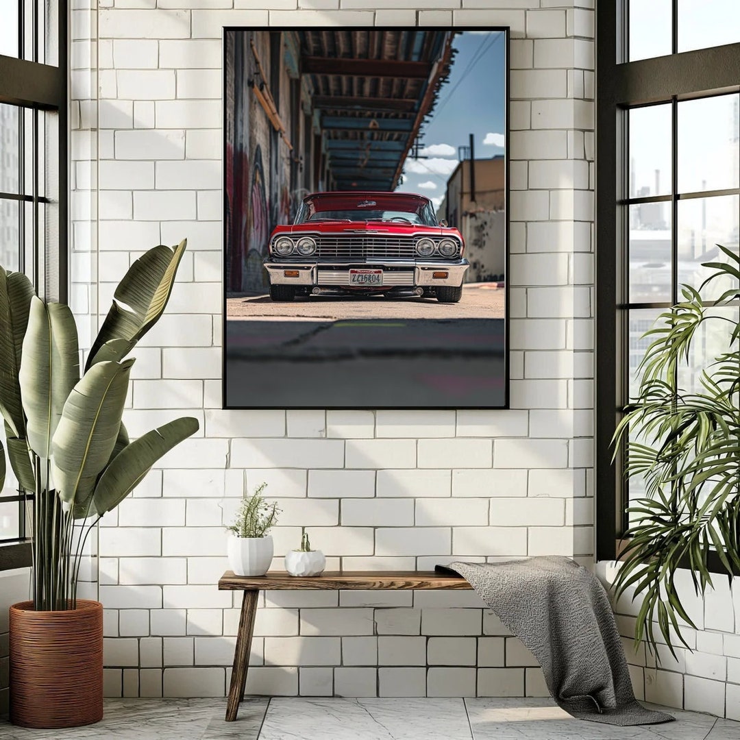 Low Rider - Lowrider- LA - Los Angeles - Chevy - Red Car - Etsy