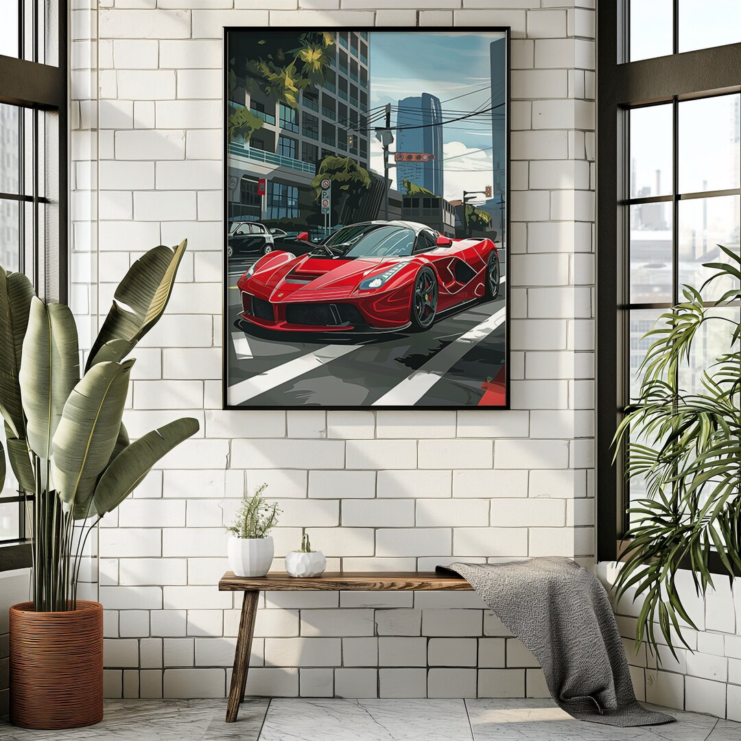 La Ferrari the Big 3 of Hypercars Anime Style Car Poster - Etsy