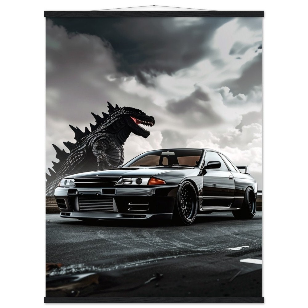 Nissan Skyline GTR R32 Godzilla Poster Car Wall Decoration Automotive ...