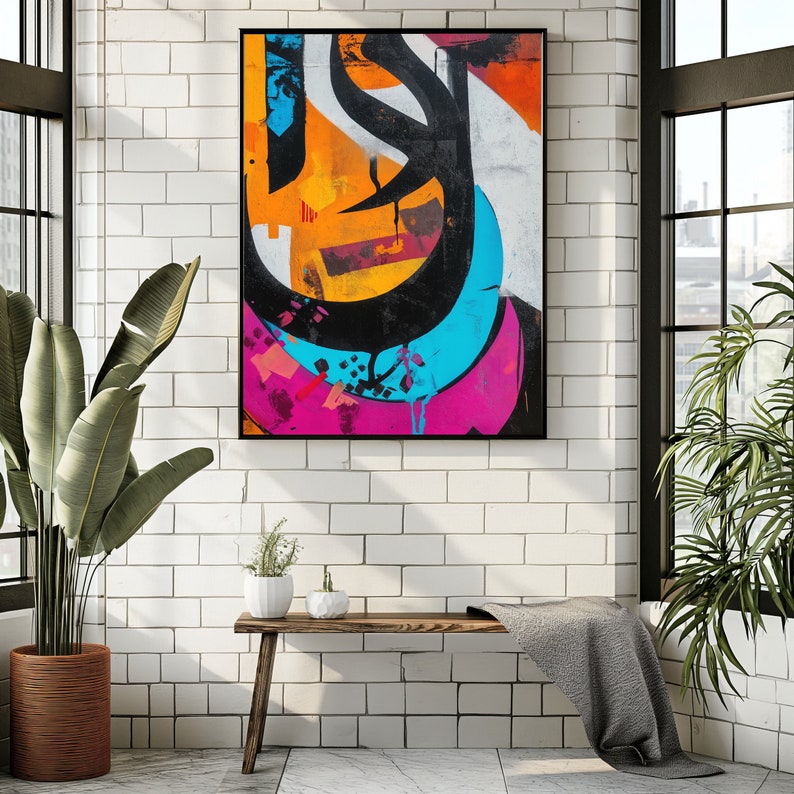 Arabi Street Art Poster - Graffiti - Colourful -urban Wall Art ...
