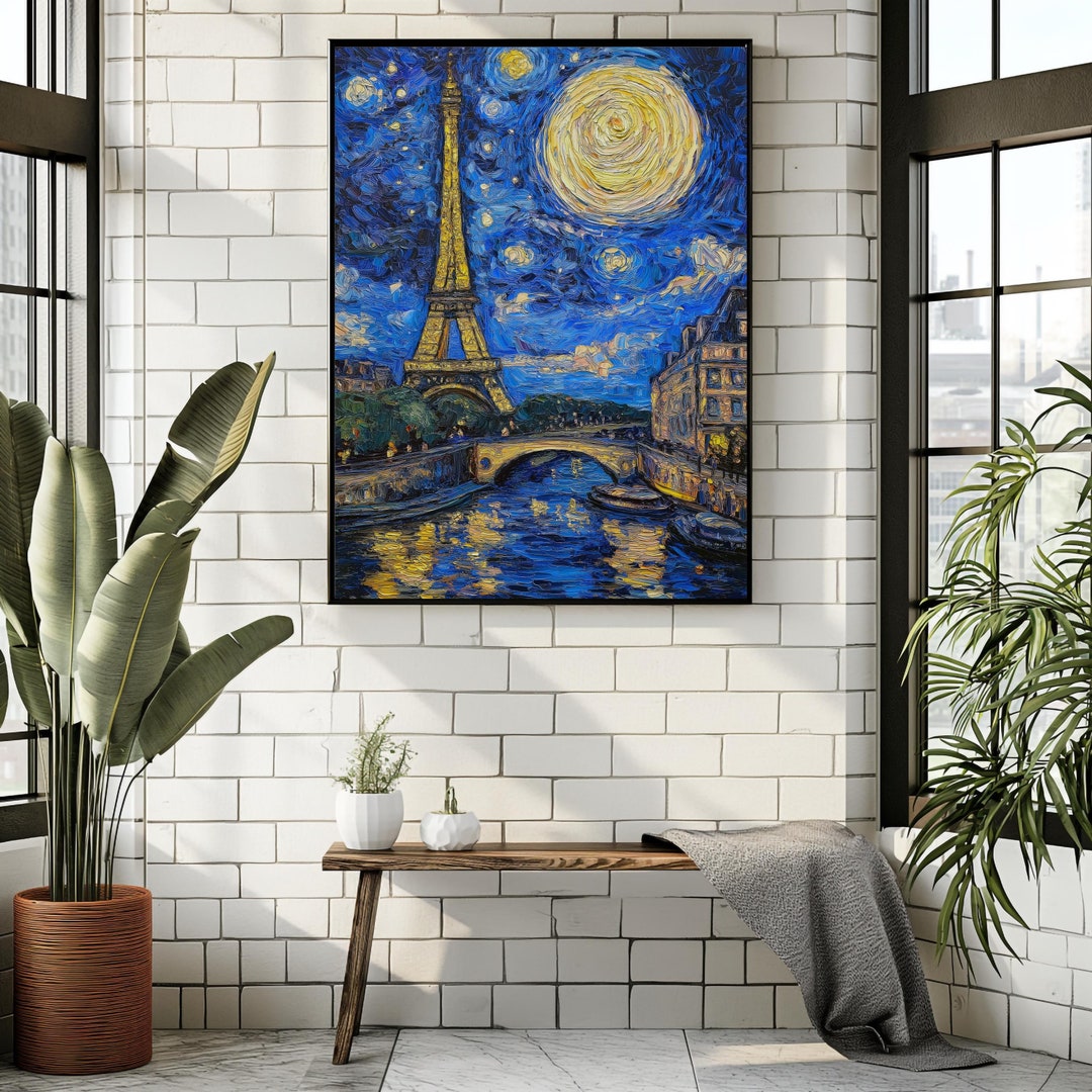 Van Gough Inspired Paris - Eiffel Tower - Surrealism - Abstract - Art ...