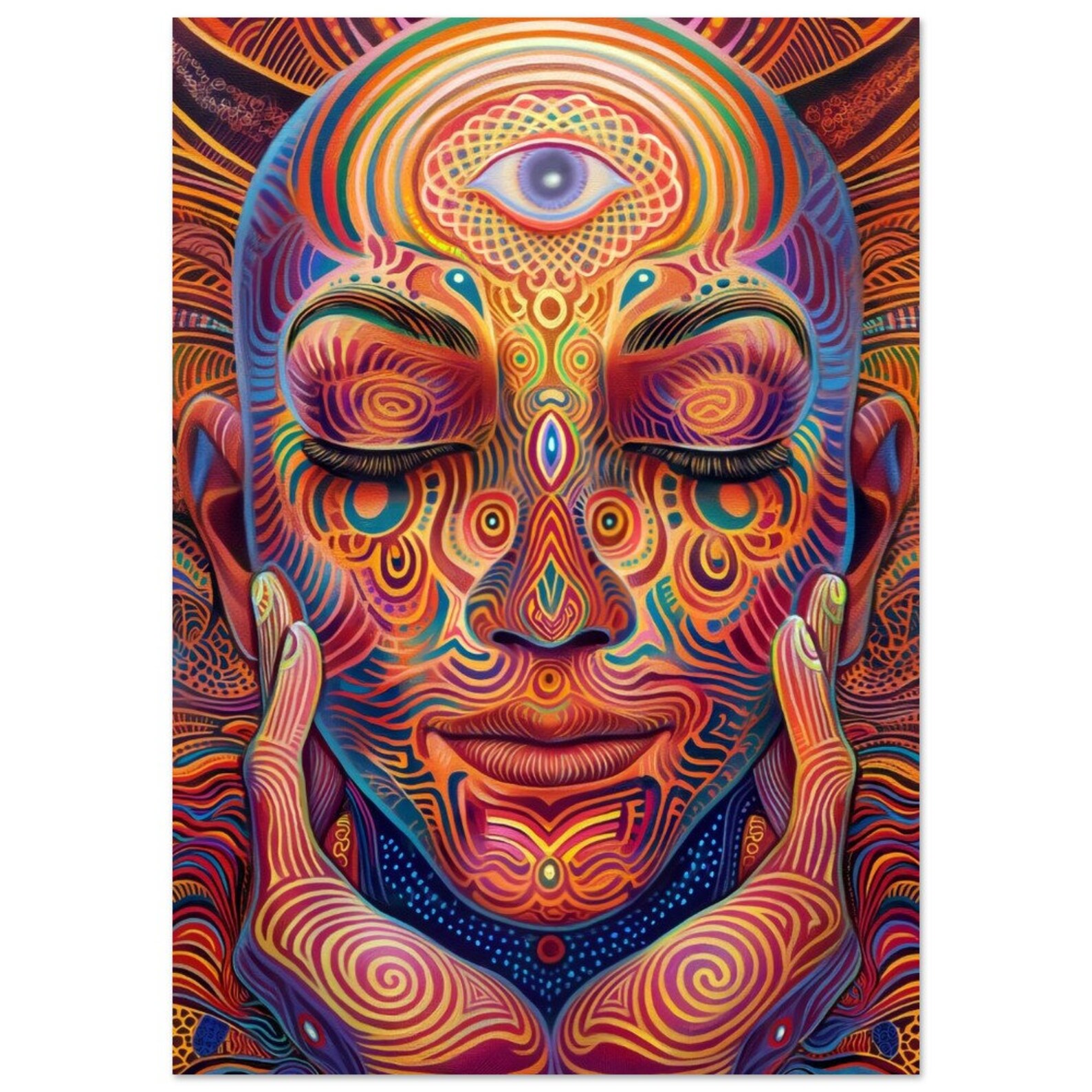 Third Eye Poster - Trippy Wall Art - Etsy