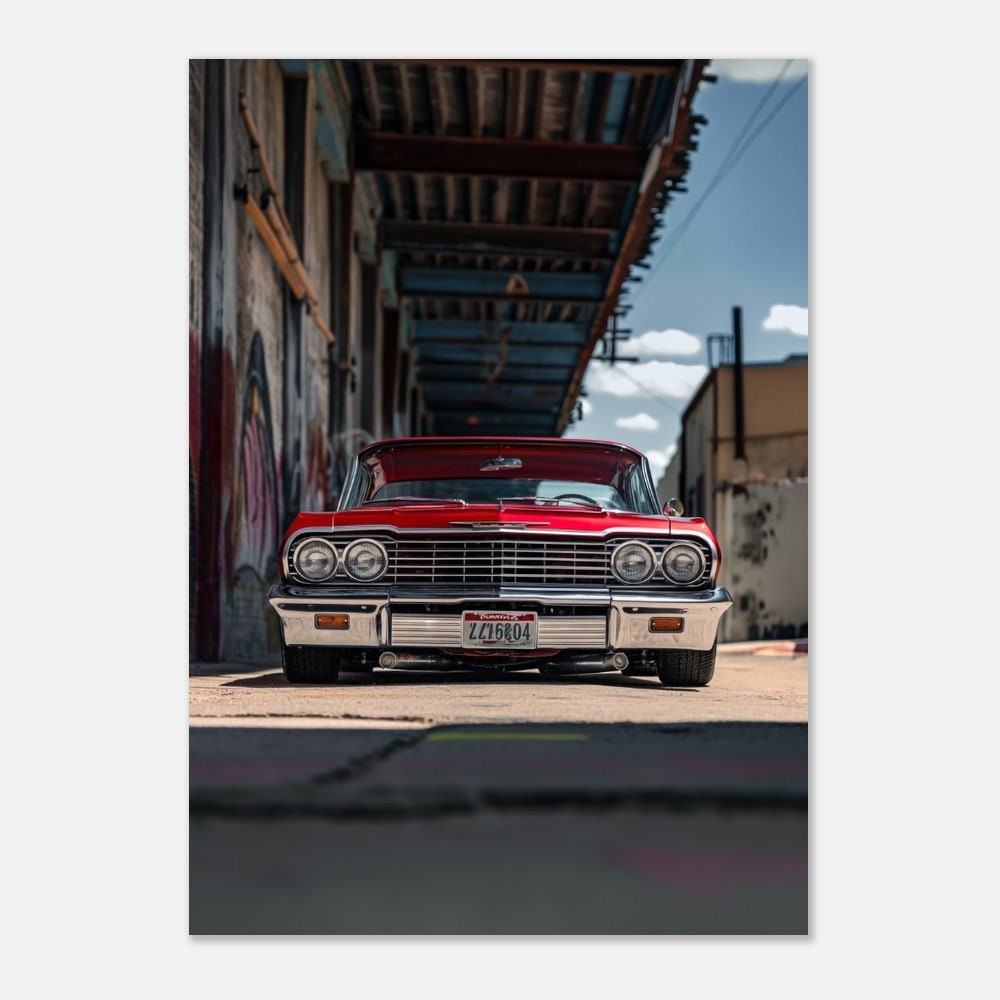 Low Rider - Lowrider- LA - Los Angeles - Chevy - Red Car - Etsy