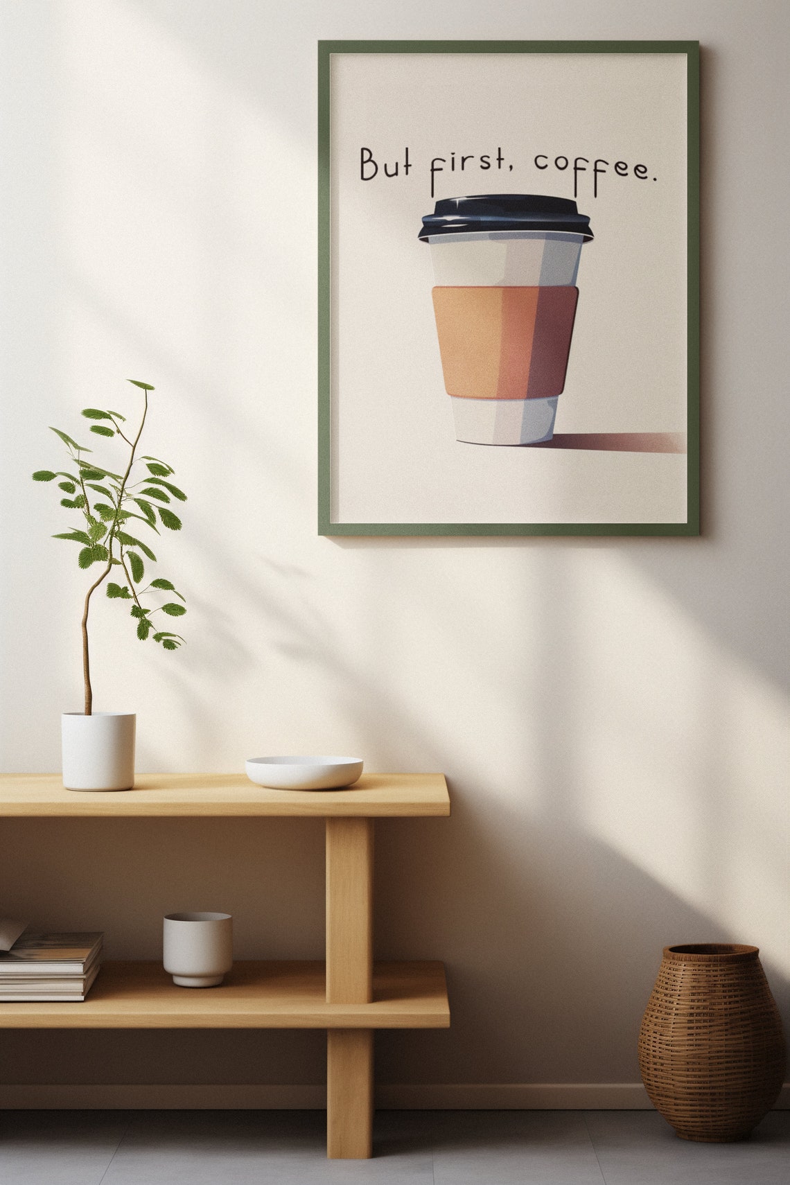 But First, Coffee Poster Caffeine Cafe Kitchen Espresso Latte ...