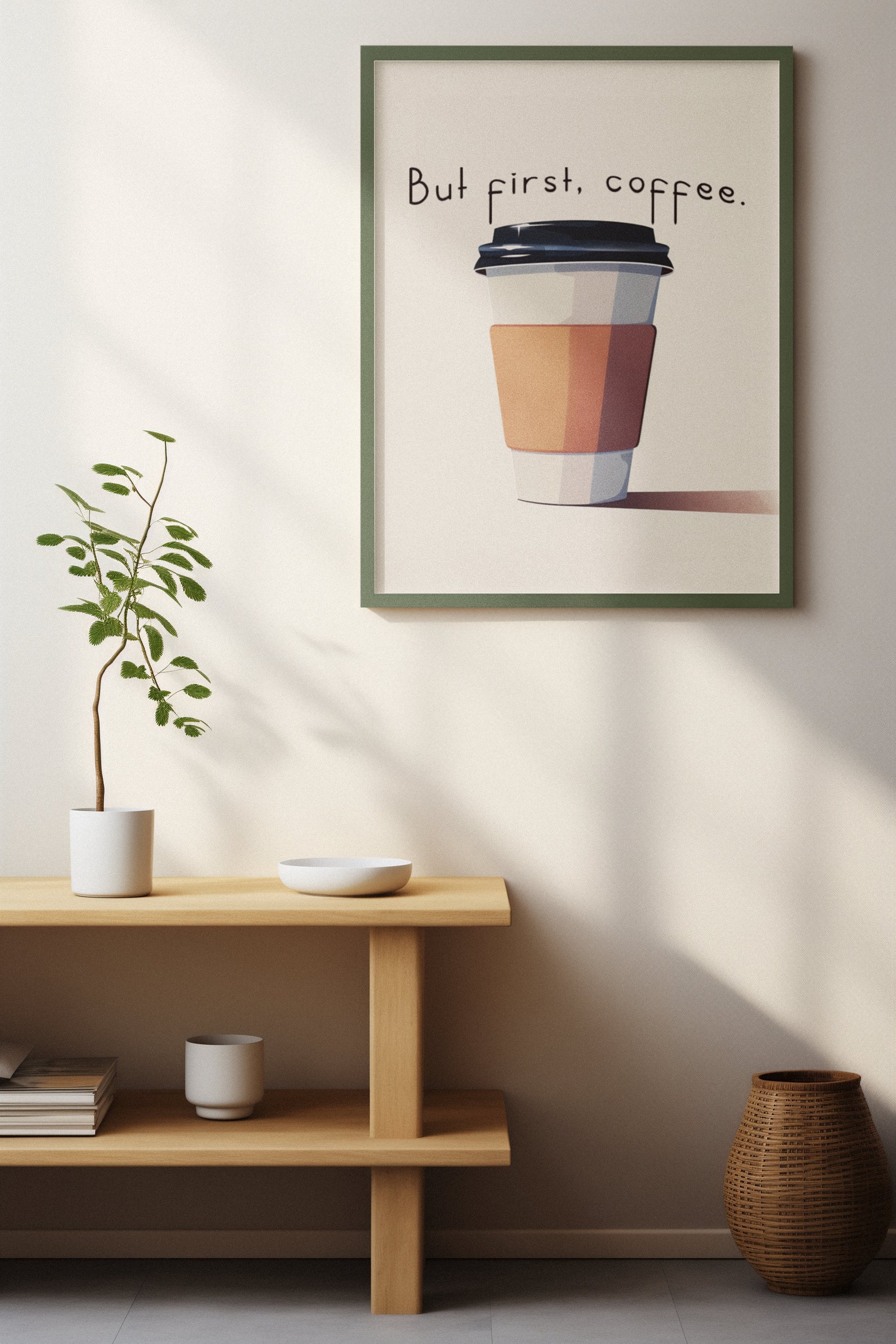 But First, Coffee Poster Caffeine Cafe Kitchen Espresso Latte ...