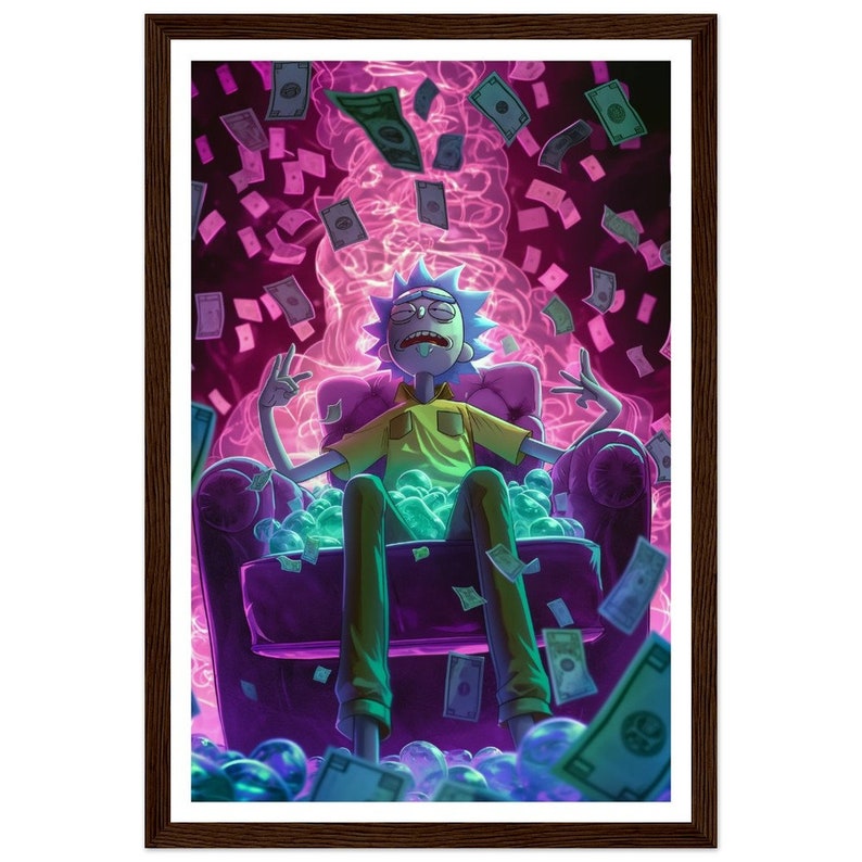 Trippy Rick Cash Gangsta Rick Cartoon Poster - Etsy