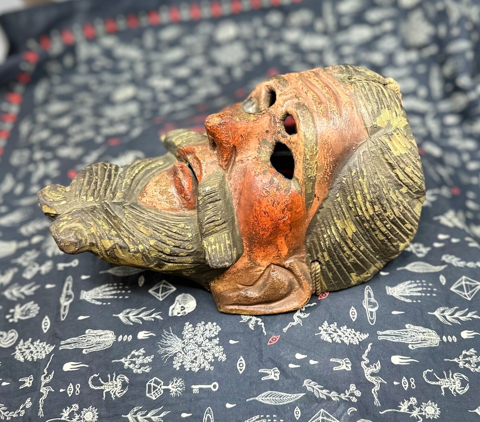 Antique Guatemalan Dance Mask Folk Art in the Likeness of Pedro ...