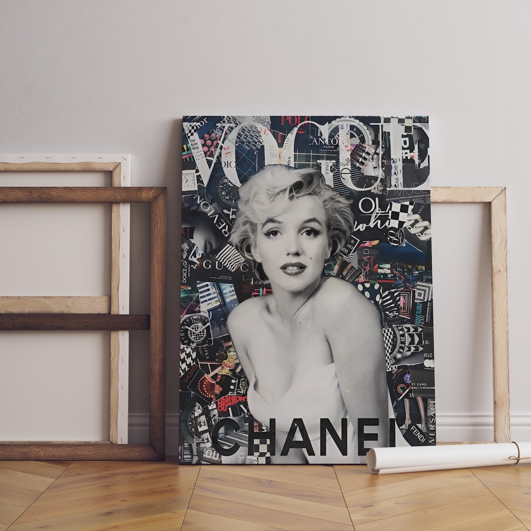 Marilyn Monroe Vogue Poster,luxury Wall Art Poster,fashion Magazine ...