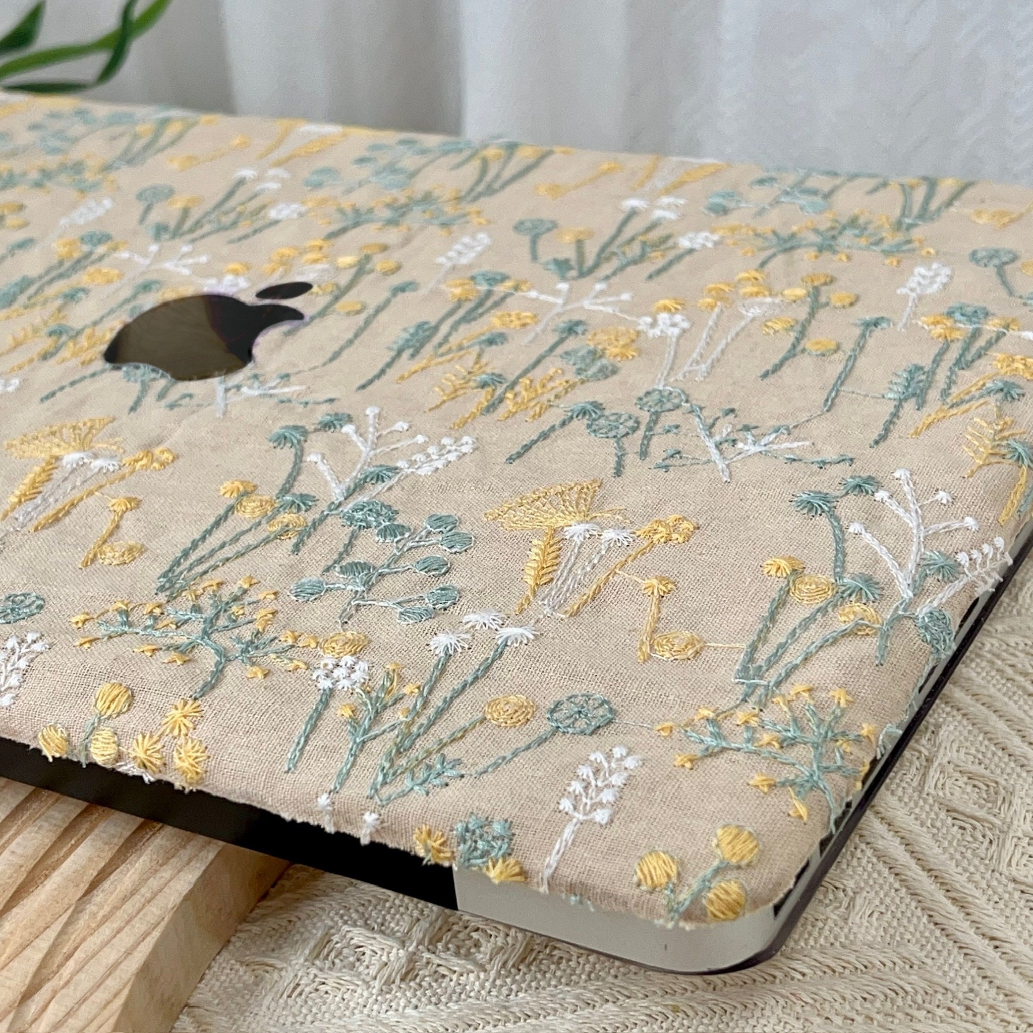 Floral Aesthetic Embroidery MacBook Case for MacBook Pro 13 Air 13 Air ...