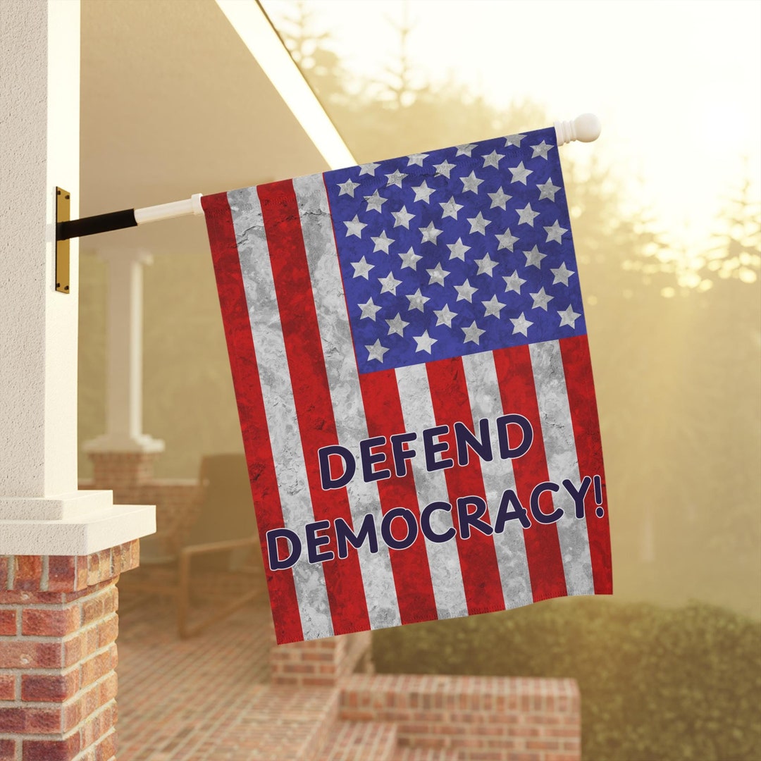 Defend Democracy With This House or Garden Flag! American Banner ...
