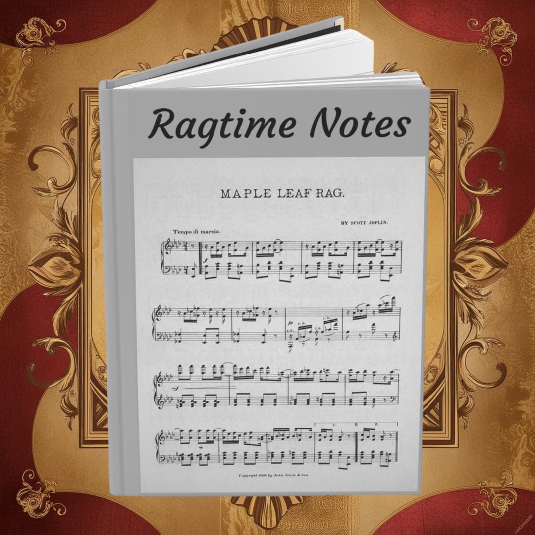 Hardcover Journal Featuring Scott Joplin's "maple Leaf Rag" Sheet Music ...