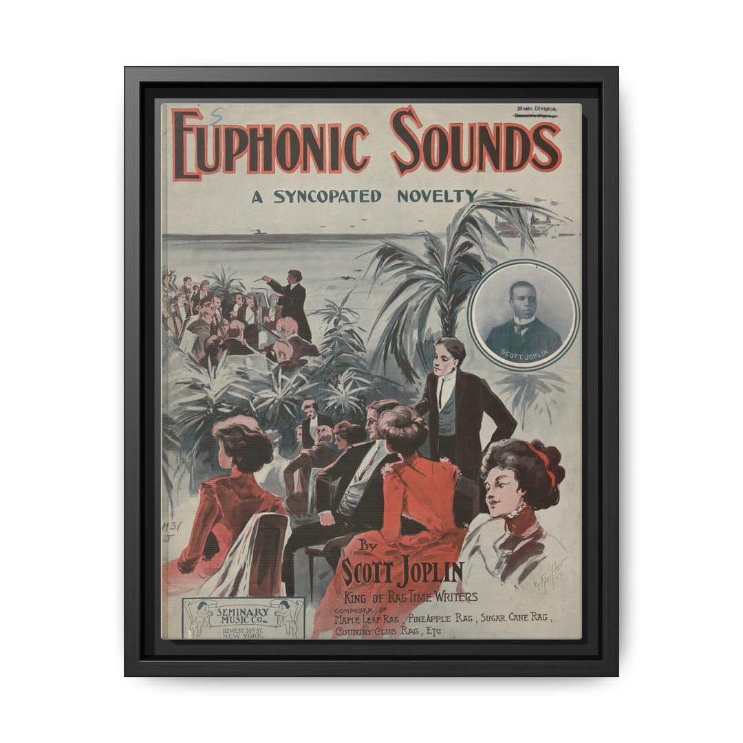Scott Joplin "euphonic Sounds" Framed Vintage Sheet Music Canvas Art - Etsy