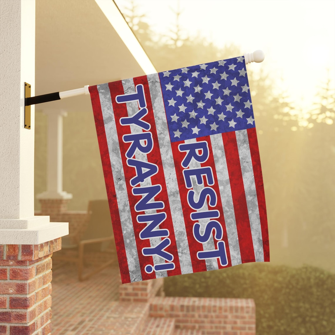 Resist Tyranny American Flag House Banner (24.5"x32") - Etsy