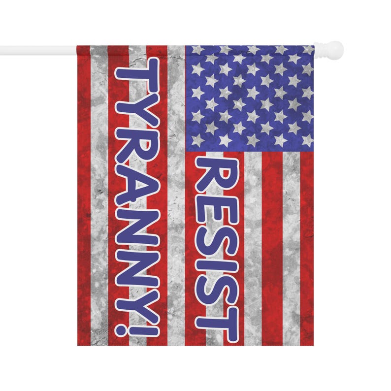 Resist Tyranny American Flag House Banner (24.5"x32") - Etsy