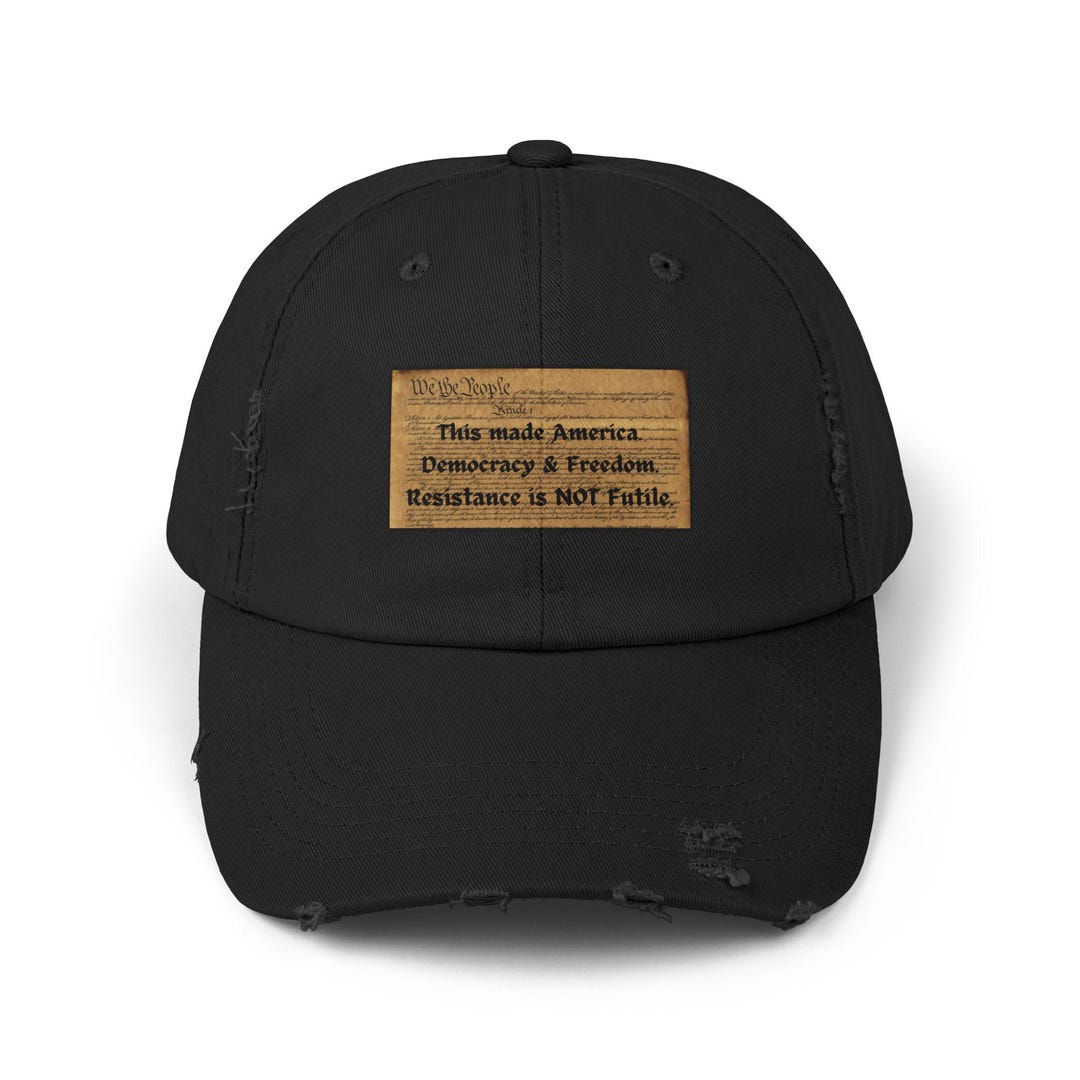 Democracy Cap: Distressed Cotton Twill, US Constitution - Etsy