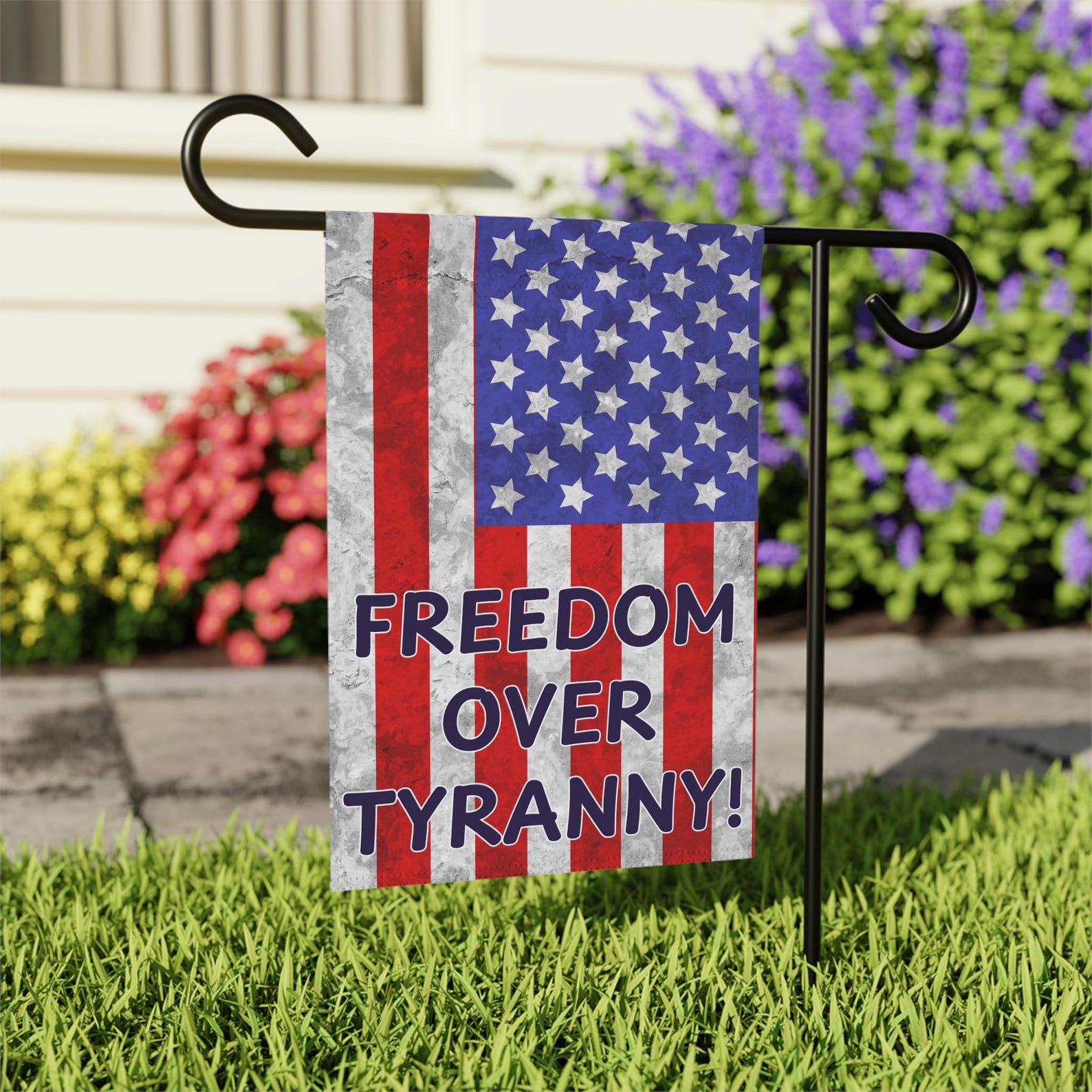 Freedom Over Tyranny Flag, Pro-democracy Banner, Double-sided Print - Etsy