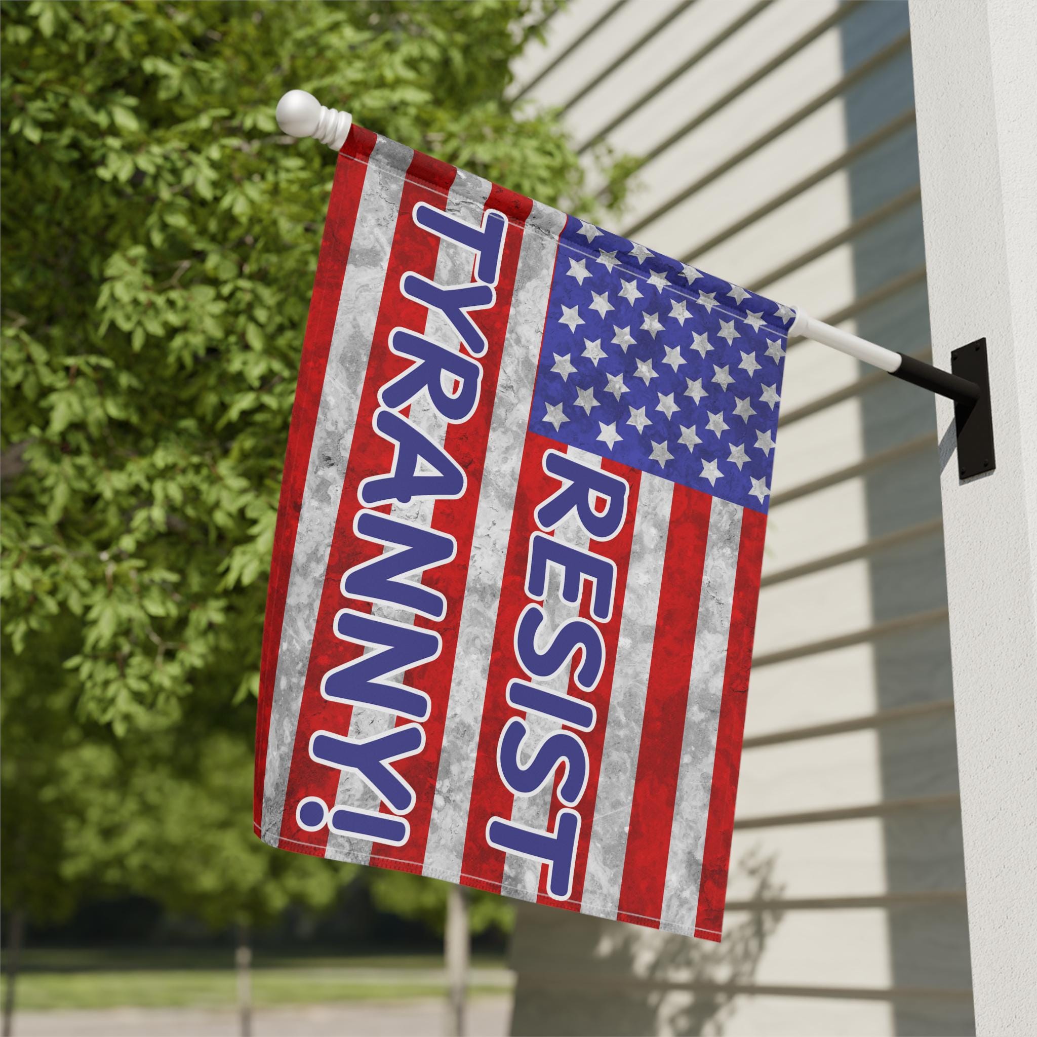 Resist Tyranny American Flag House Banner (24.5"x32") - Etsy