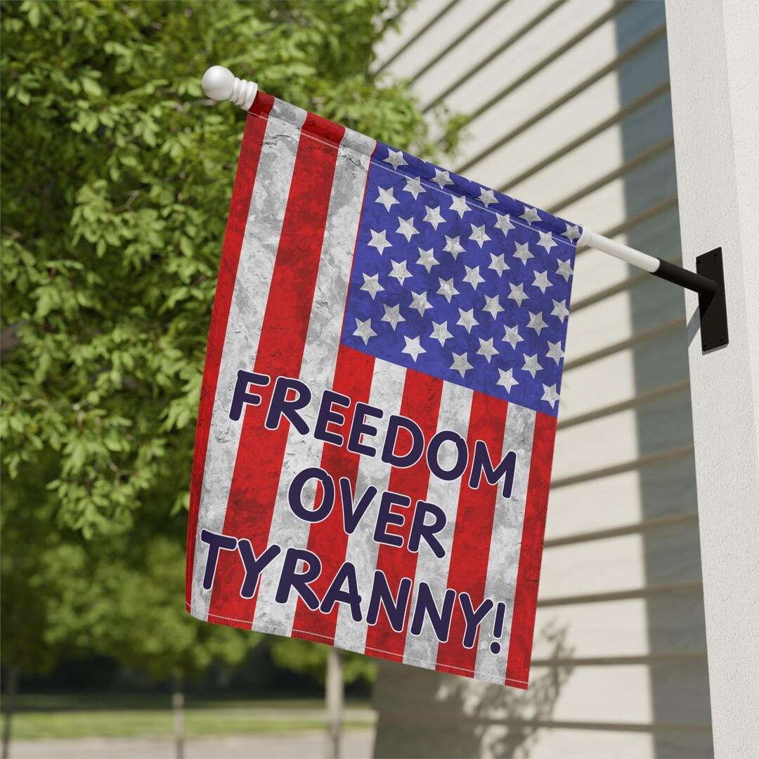 Freedom Over Tyranny Flag, Pro-democracy Banner, Double-sided Print - Etsy