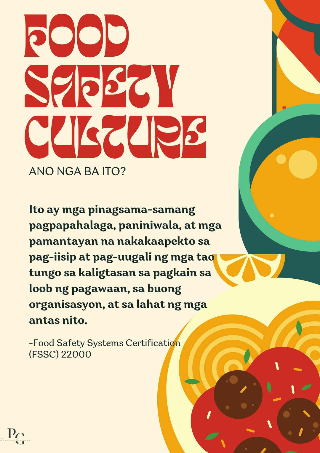 Food Safety Culture Posters tagalog - Etsy