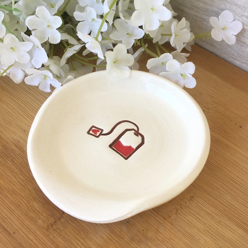 Tea Theme Gift Spoon Rest | Teaspoon Rest | Tea Bag Holder | Tea Lovers ...