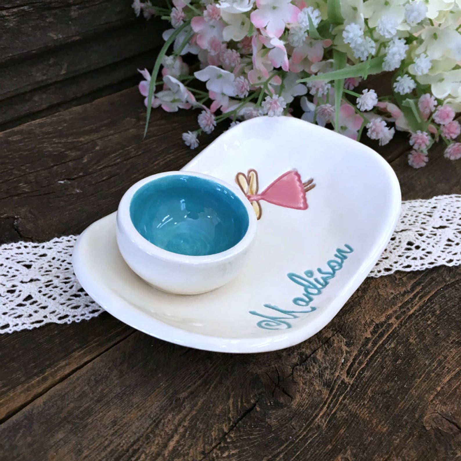 Personalized Tooth Fairy Dish Ceramic Personalized Dish for | Etsy