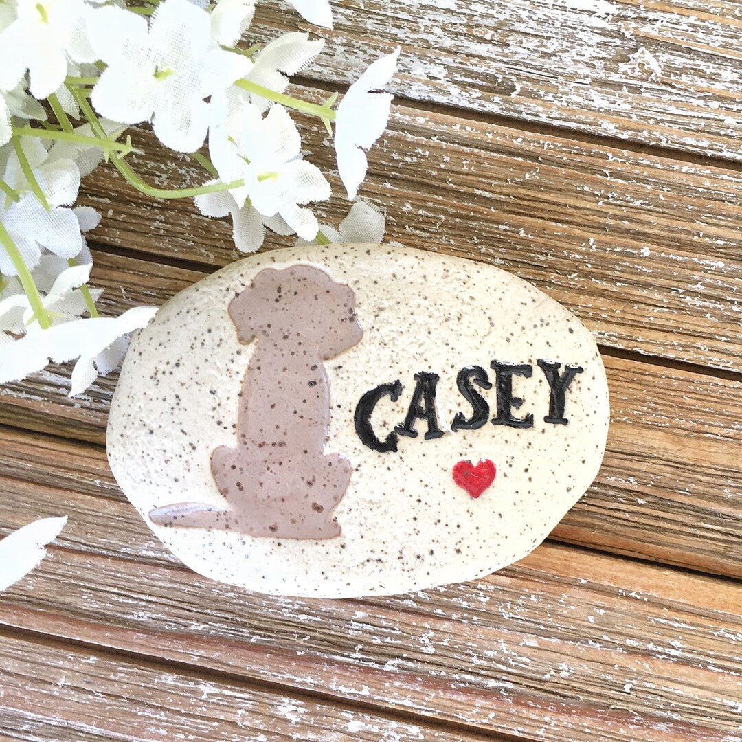 Pet Memorial Stone | Dog Memorial Stone | Dog Memorial Garden Rock ...