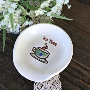 Tea Time Spoon Rest - Teaspoon Rest | Tea Bag Holder | Tea Lovers Gift ...