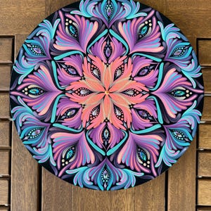 12 Inch Flowy Brushstroke Dot Mandala - Etsy