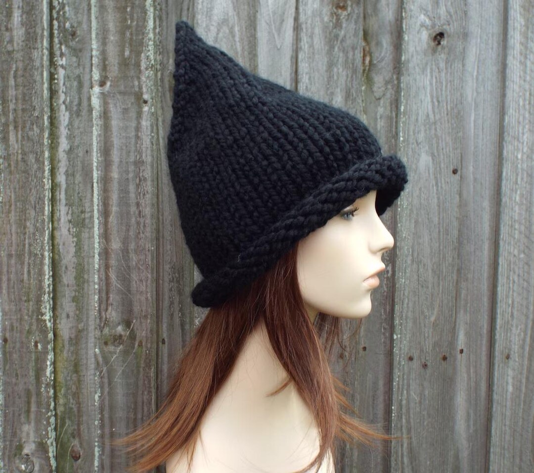 Witch Hat Pattern Knitting Pattern Knitted Hat Pattern Warlock Hat Elf ...